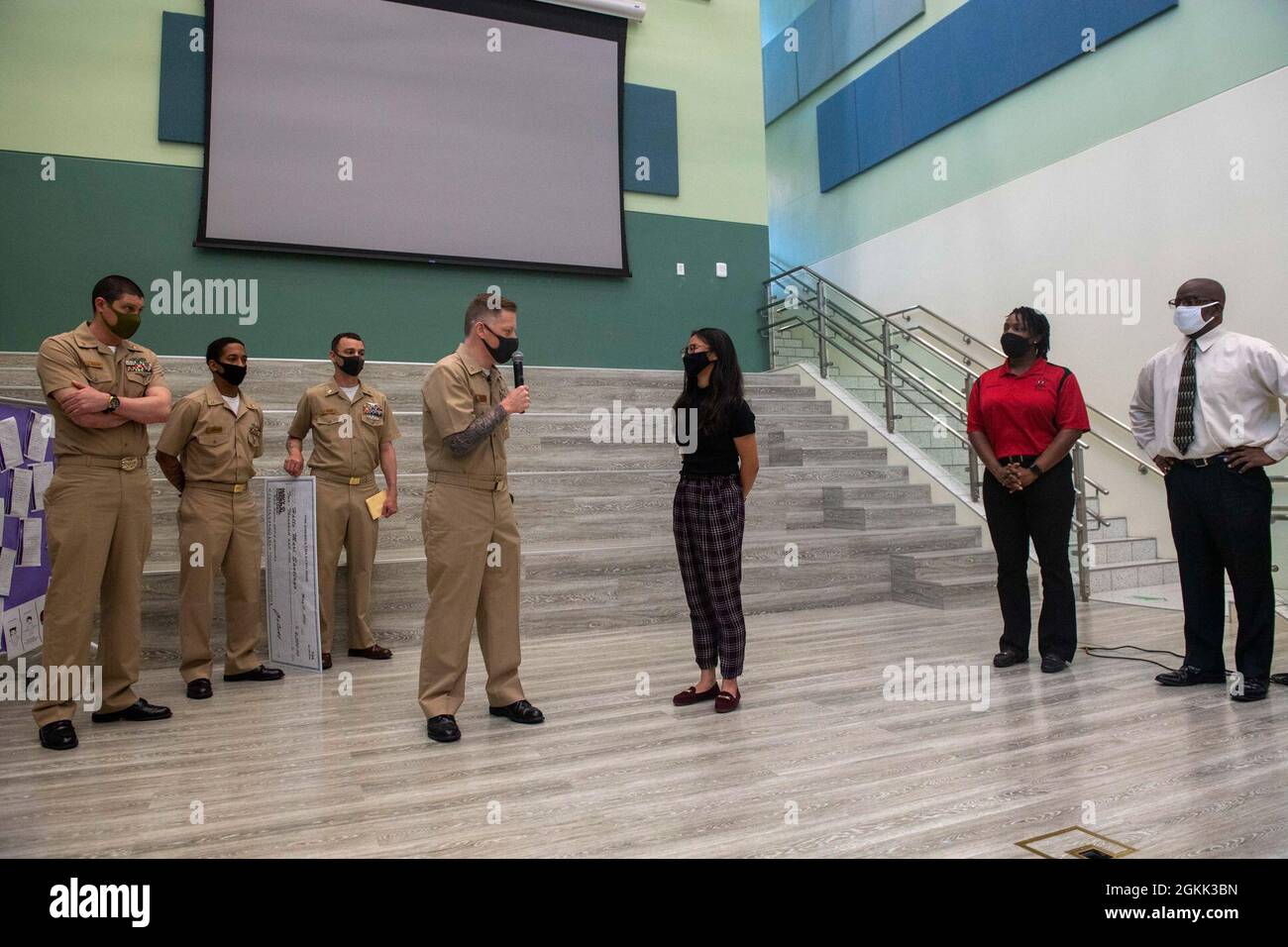 SASEBO, Japan (May 11, 2021) Command Master Chief Randy Bell, speaks on ...
