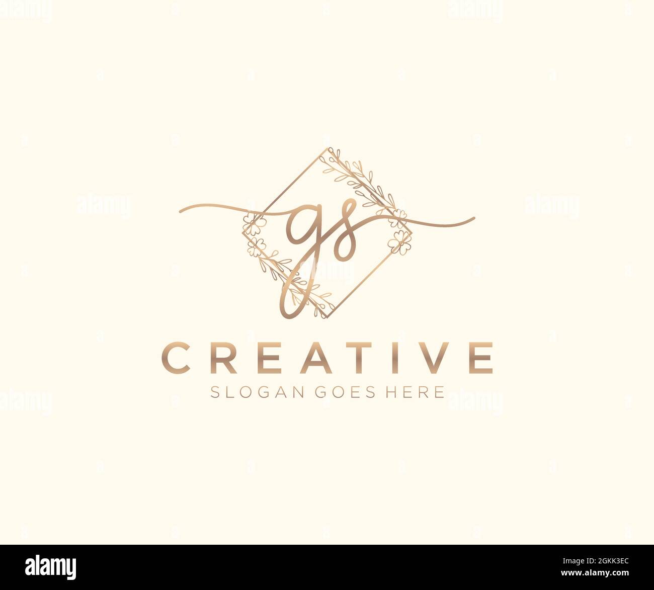 GS Feminine logo beauty monogram and elegant logo design, handwriting ...