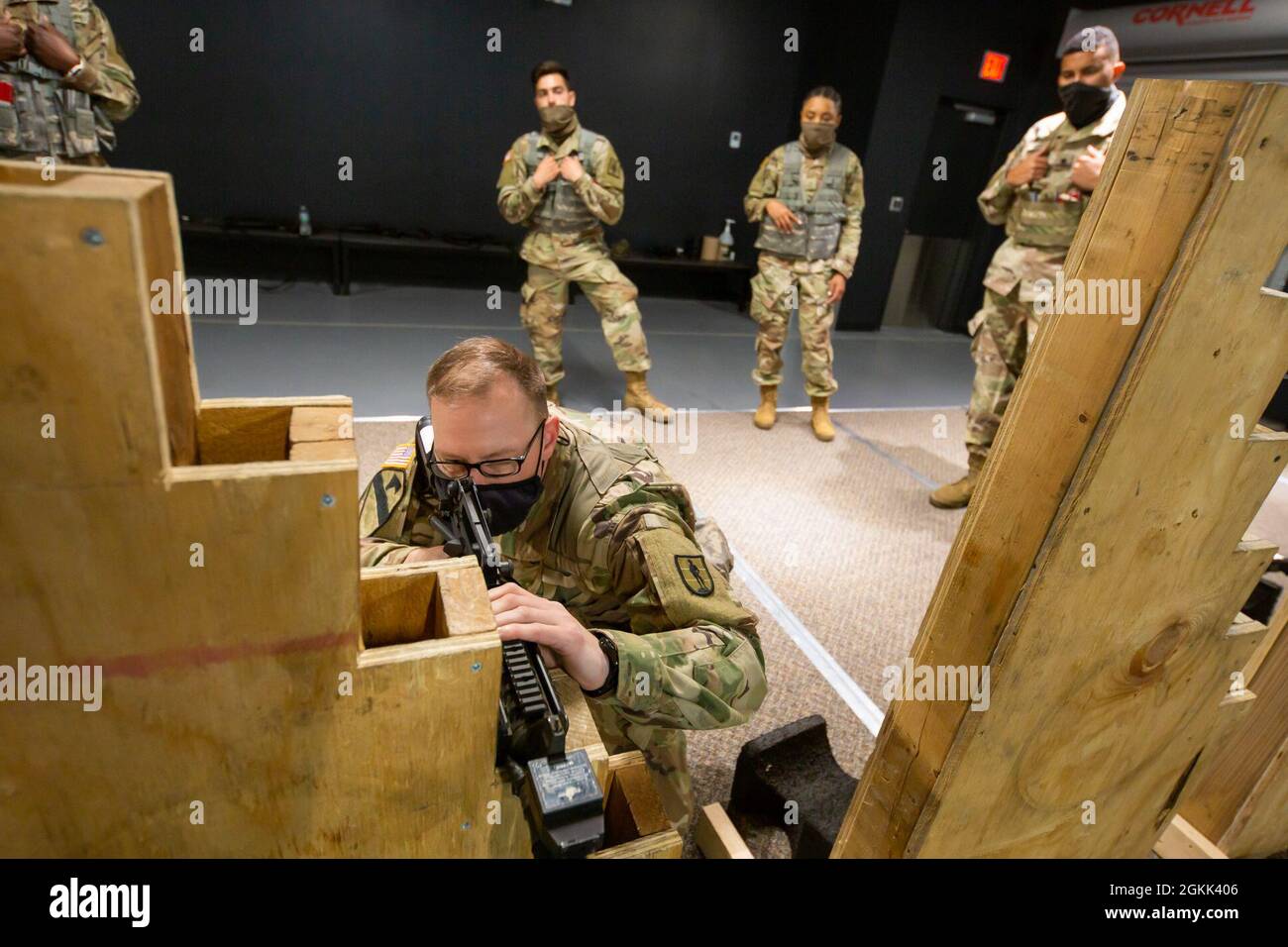 New York Army National Guard Sgt. 1st Class Mykel demonstrates ...