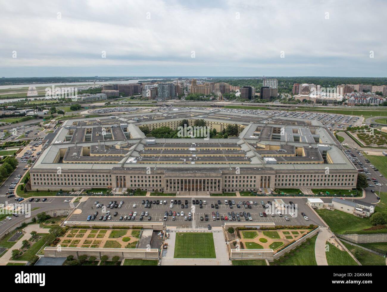 An aerial view of the Pentagon, Washington, D.C., May 11, 2021 Stock ...