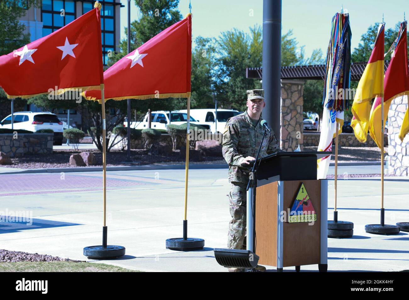 Maj. Gen. Sean Bernabe, senior commander, 1st Armored Division and Fort ...