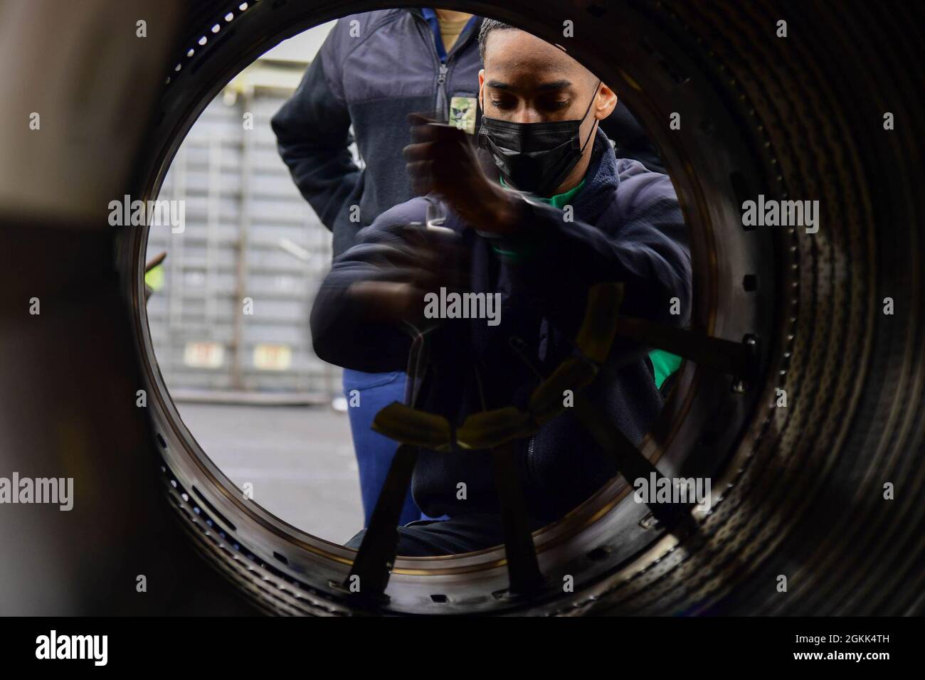 U.S. Navy Aviation Machinist’s Mate Airman Ralen Bullen, from Los ...