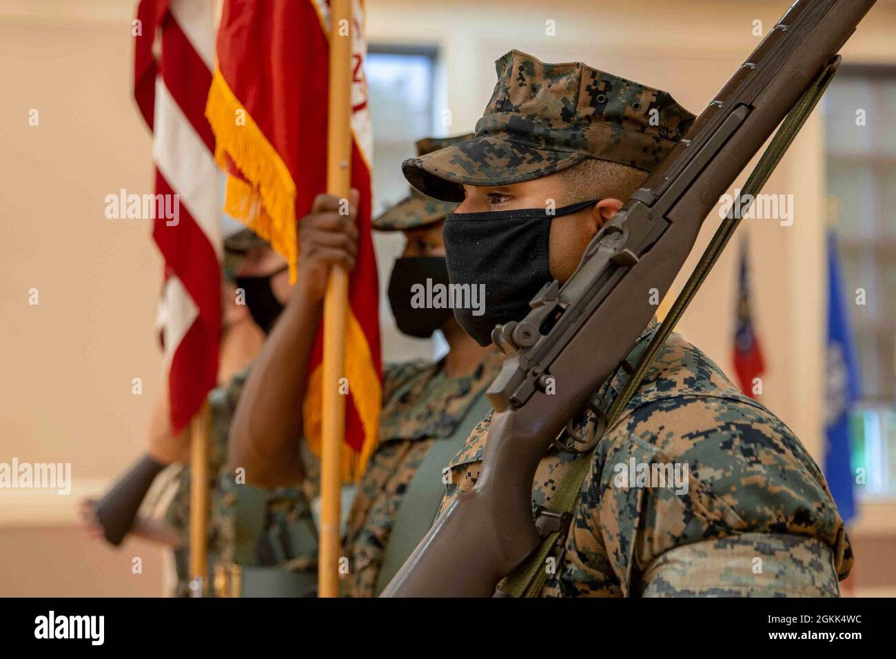 U s marines color guard stand hi-res stock photography and images - Alamy