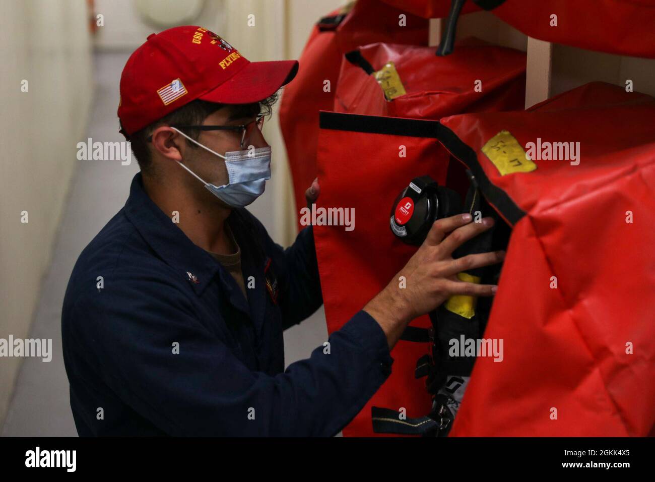 210512-N-OP825-1039 PACIFIC OCEAN (May 12, 2021) – Damage Controlman ...