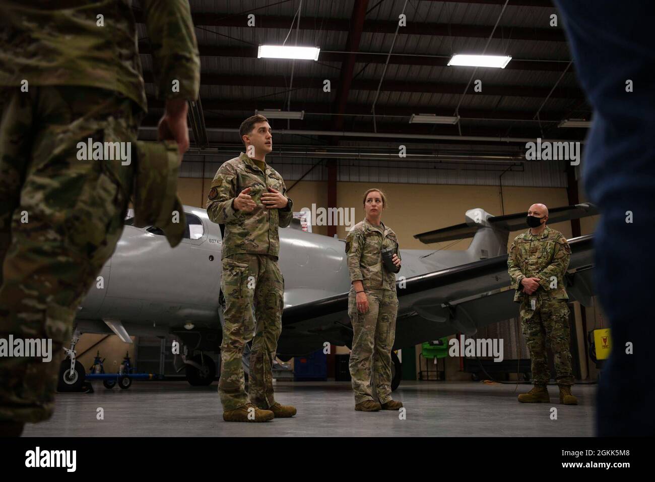 U.S. Air Force 1st Lt. Justin Schleibaum, a combat systems officer with ...
