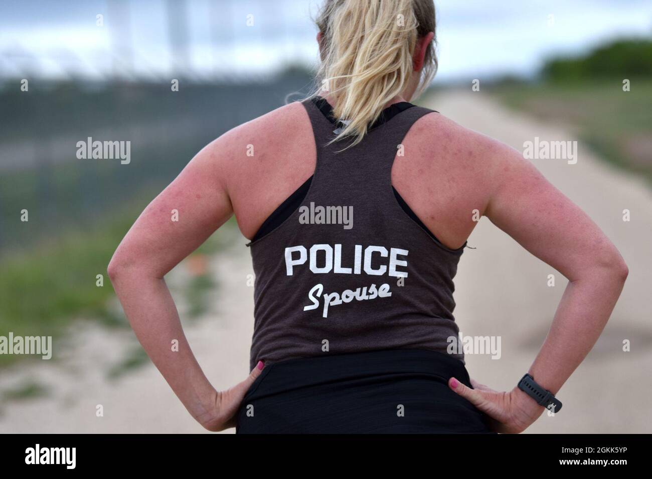 17th Training Wing Key Spouse Angela Buckley, completes the third ...