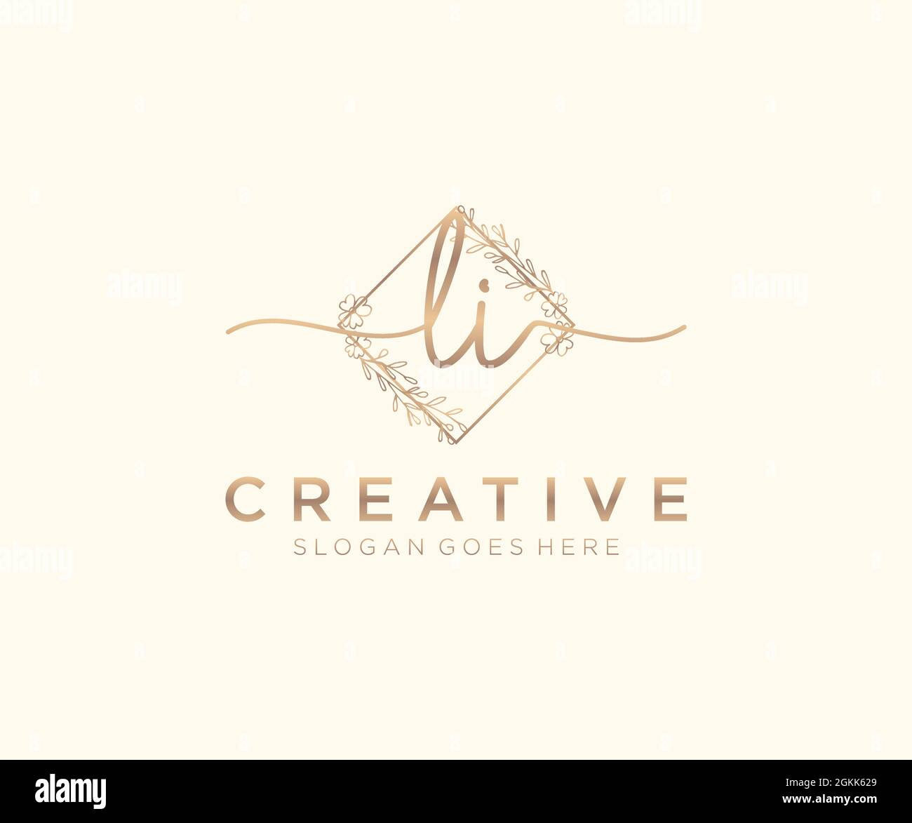 LI Feminine logo beauty monogram and elegant logo design, handwriting ...