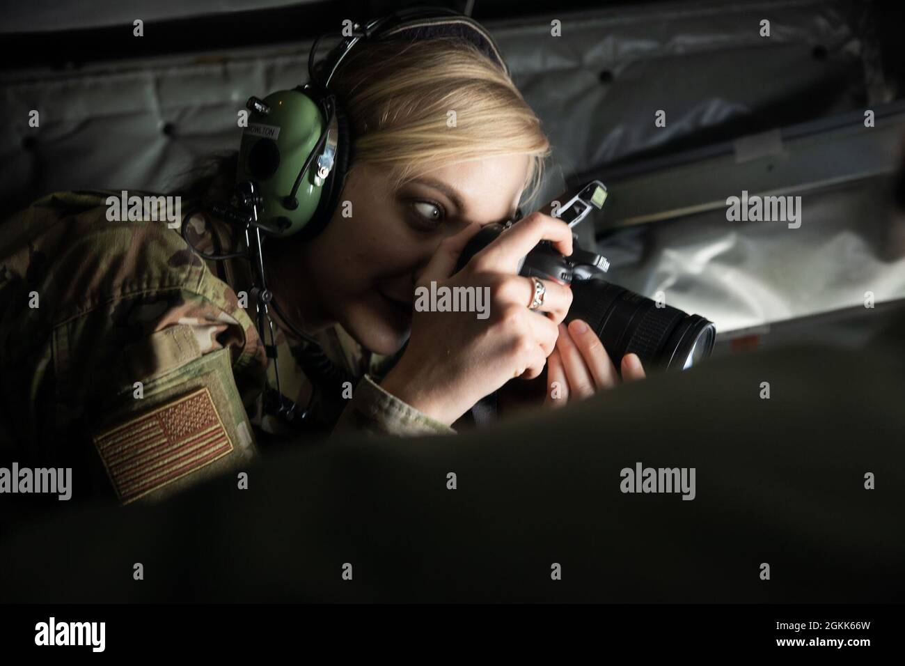 U.S. Air National Guard 2nd Lt. Jayce Baker, public affairs officer ...