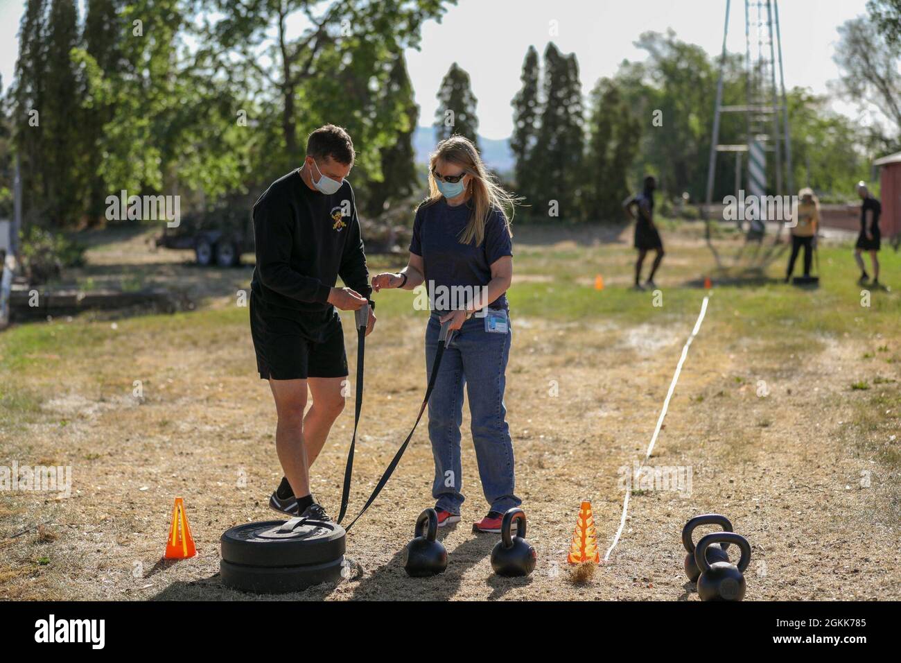 U.S. Army Lt. Col. Timothy Lynch, left, commander of the 17th Field ...