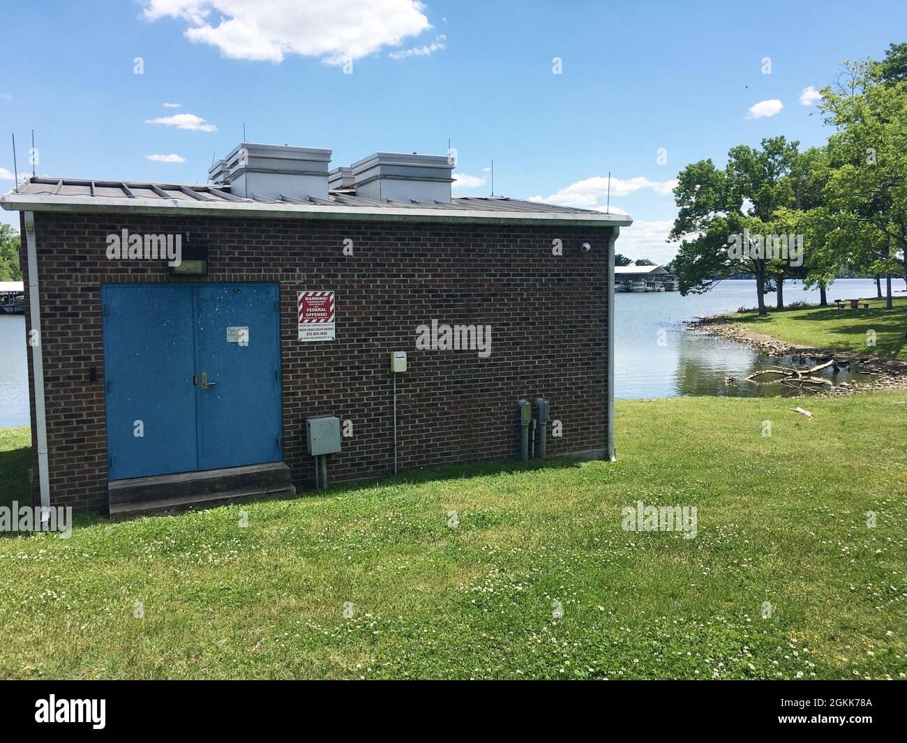 This is a water intake facility on the shoreline of Old Hickory Lake in ...