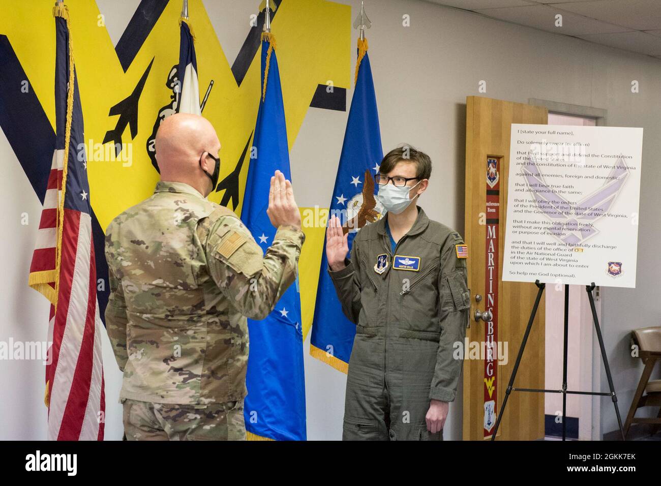 Hunter Willis is sworn in as commander of the 167th Airlift Wing by U.S ...