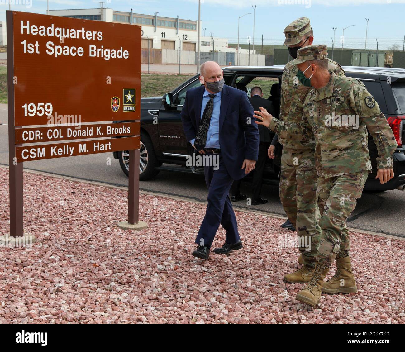 Col. Donald K. Brooks, brigade commander of the 1st Space Brigade, and ...