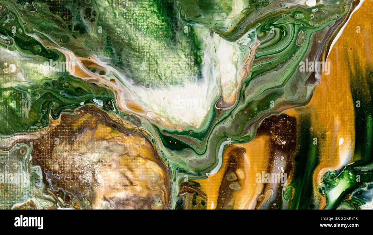 Abstract Fluid Art Painting Background. Acrylic Pour. Marble texture. Modern Contemporary Art ...