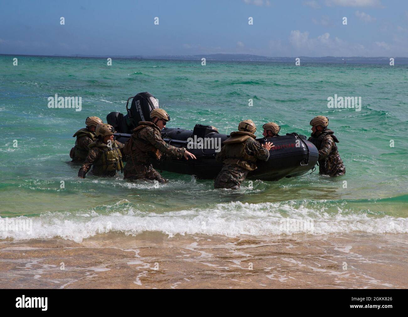 U.S. Marines with India Company, Battalion Landing Team, 3rd Battalion ...