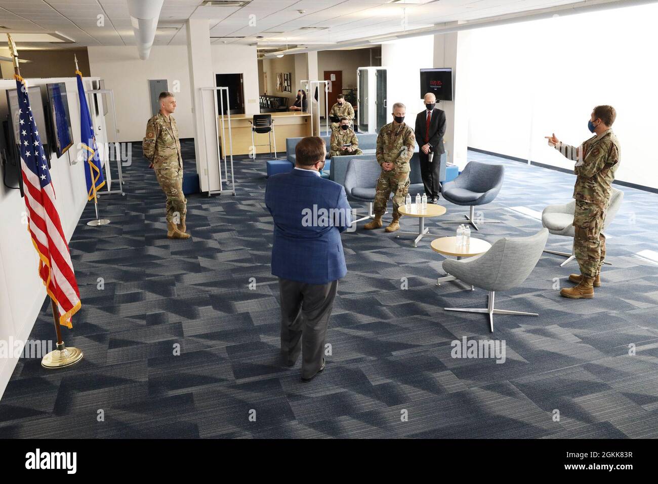 Lt. Gen. Timothy Haugh receives a brief about Kessel Run’s various ...