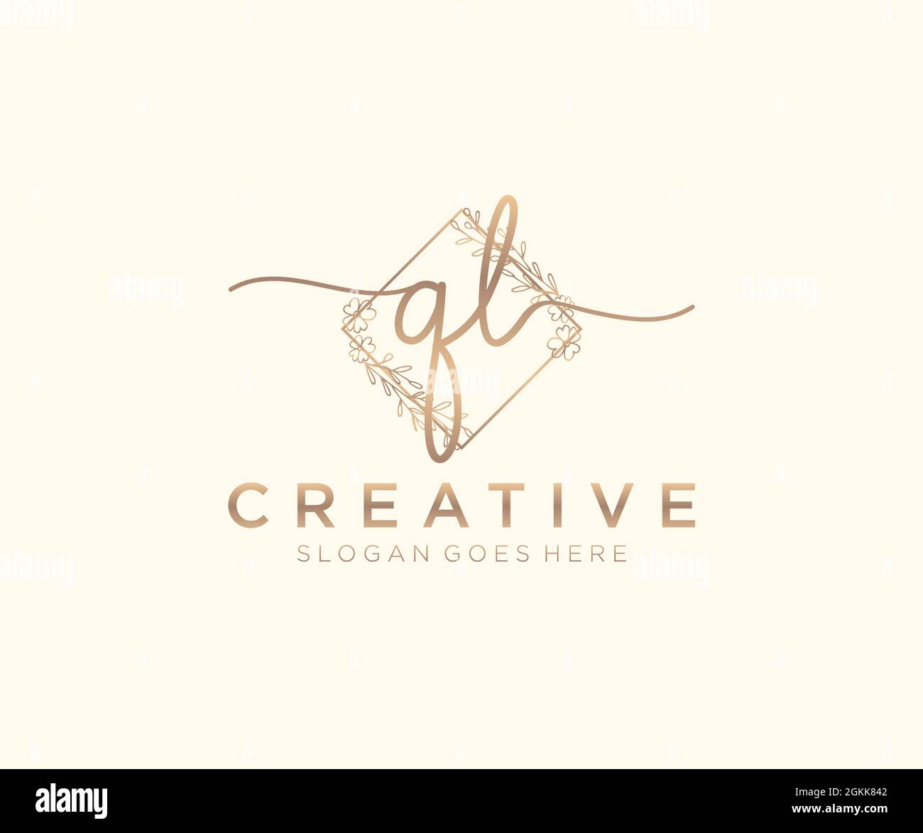 QL Feminine logo beauty monogram and elegant logo design, handwriting ...