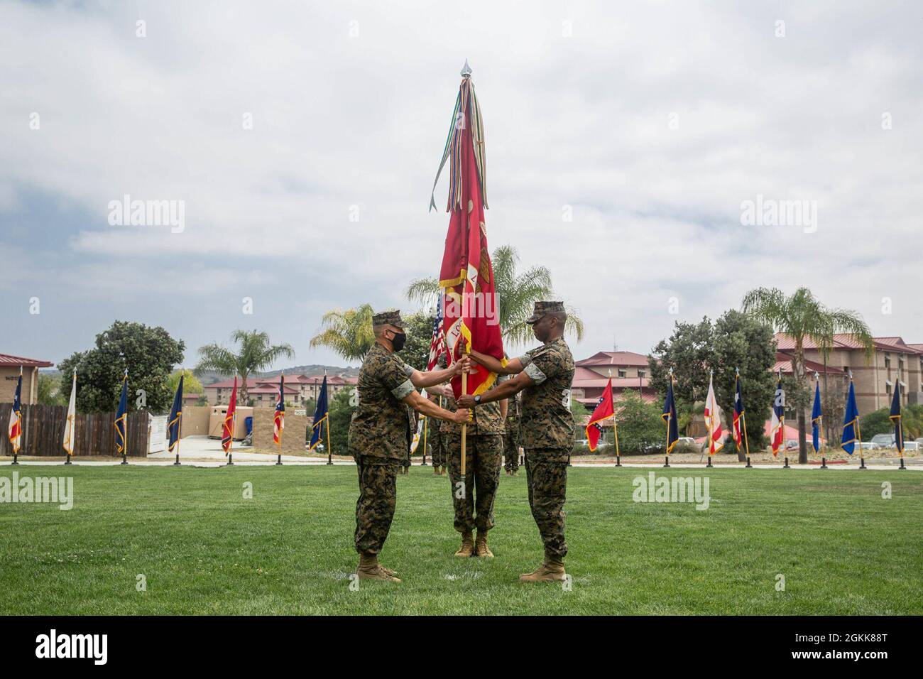 U.S. Marine Corps Col. Nick I. Brown, outgoing commanding officer ...