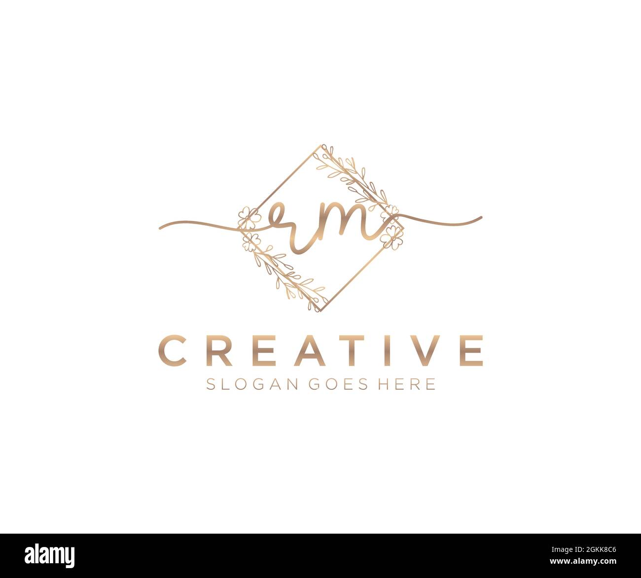 RM Feminine logo beauty monogram and elegant logo design, handwriting ...