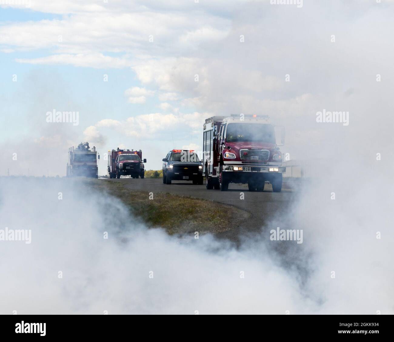 Airmen from the 104th Fighter Wing respond to a simulated downed ...