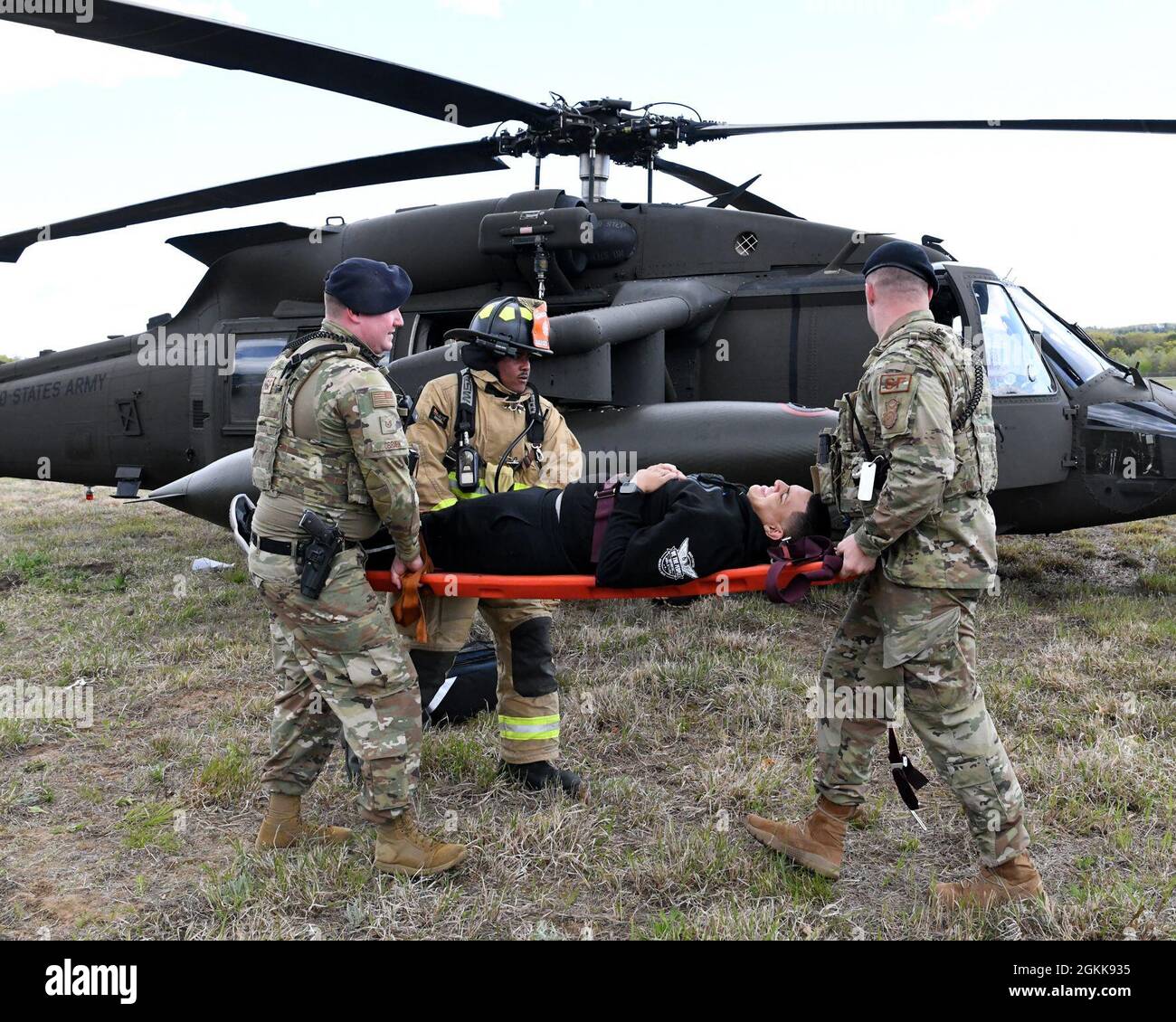 104th Fighter Wing firefighters and defenders triage casualties at a ...
