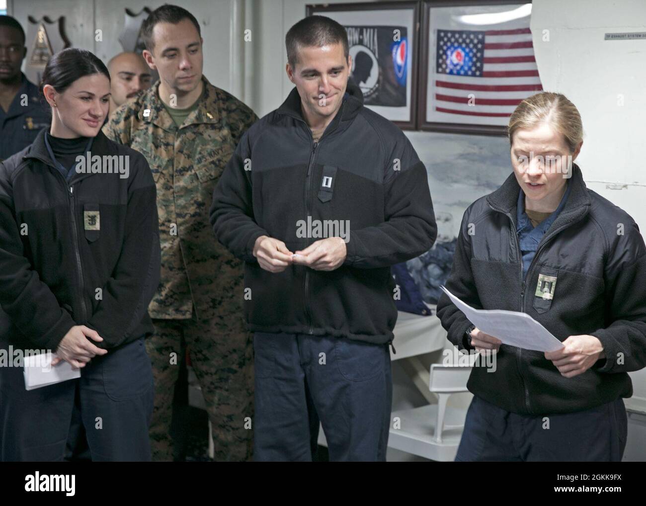 210513-N-OI940-2050 NORTH SEA (May 13, 2021) Lt. Malinda Lyon, right ...