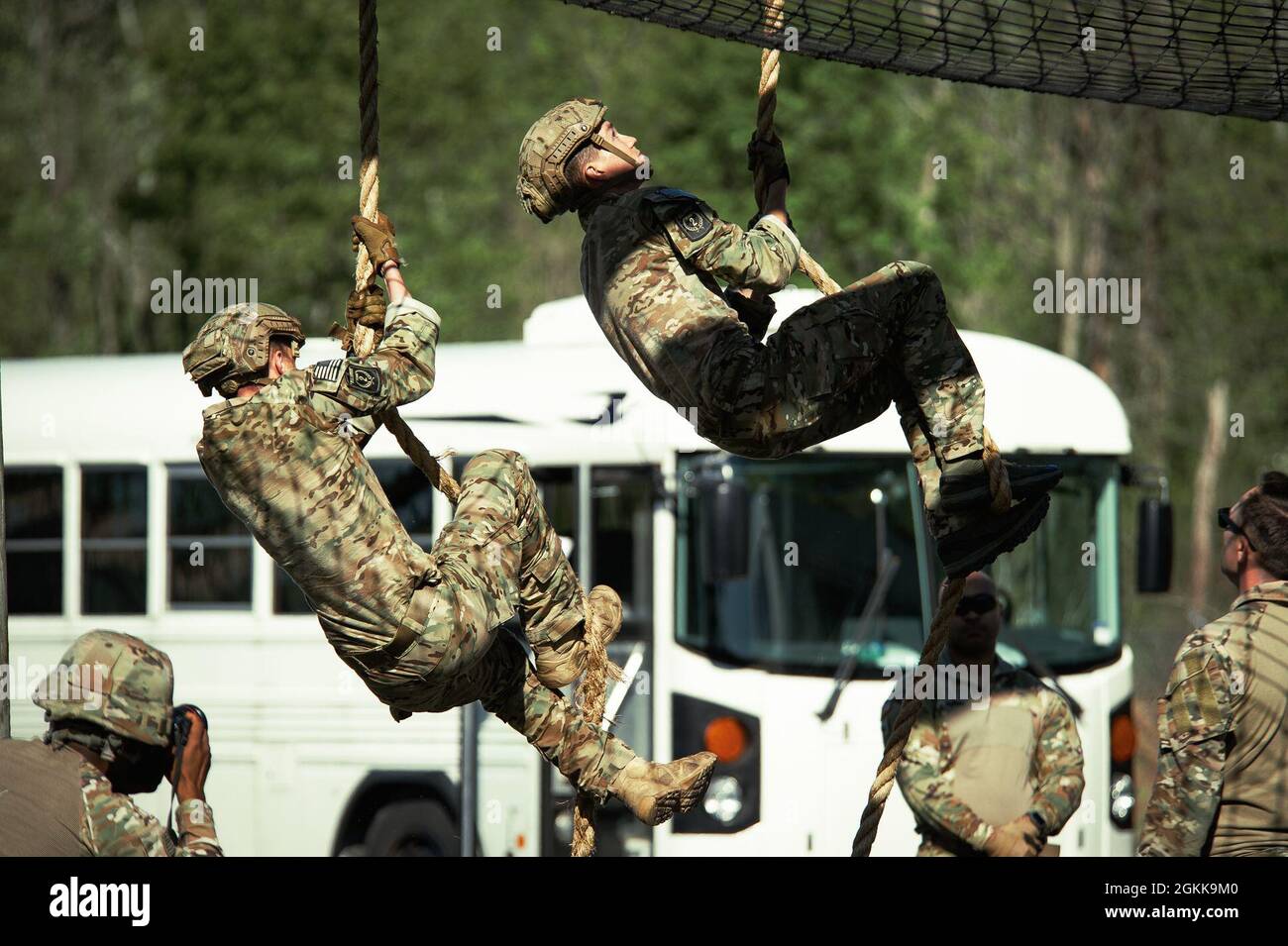 U.S. Army Spc. Mitchell Gibbs and Spc. Landon Carter assigned to ...