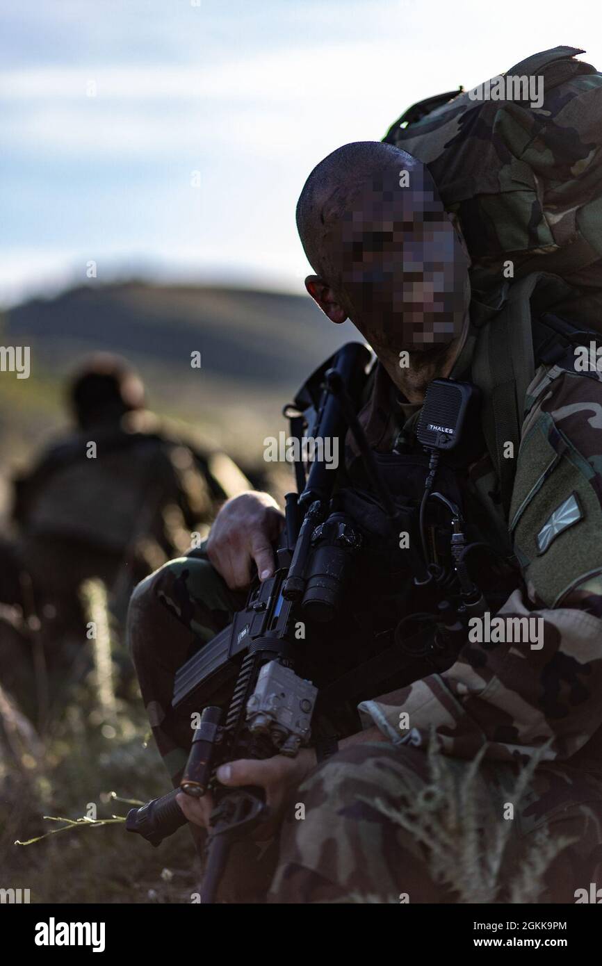 Special Forces soldiers from North Macedonia pull security during a ...