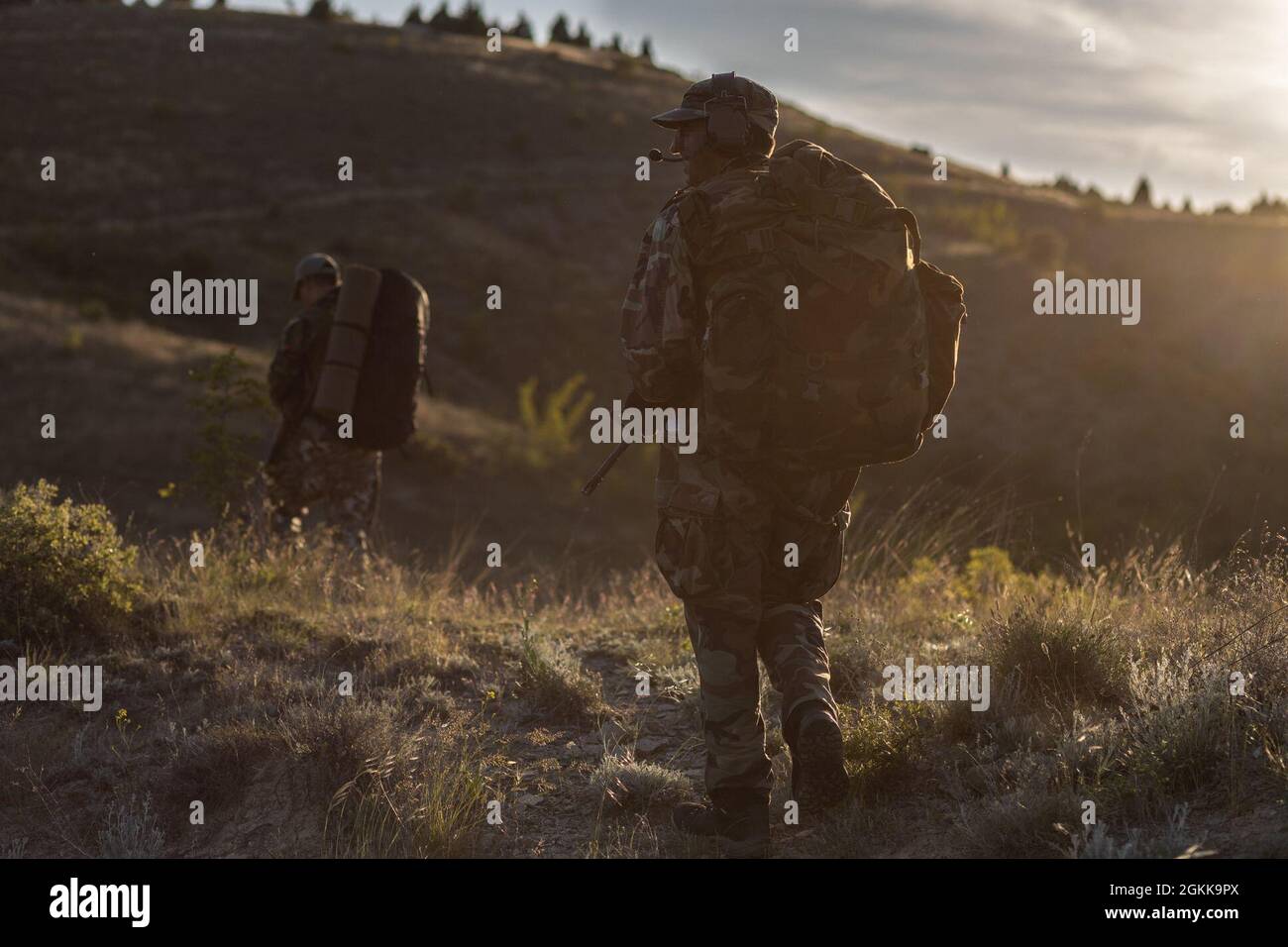 Special Forces soldiers from North Macedonia patrol through Krivolak ...