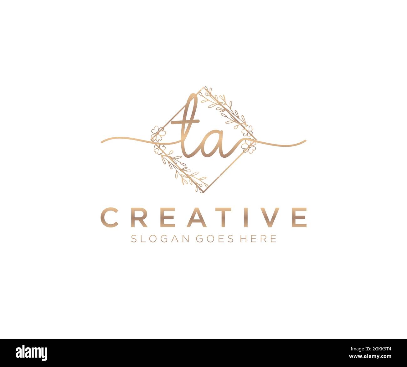TA Feminine logo beauty monogram and elegant logo design, handwriting ...