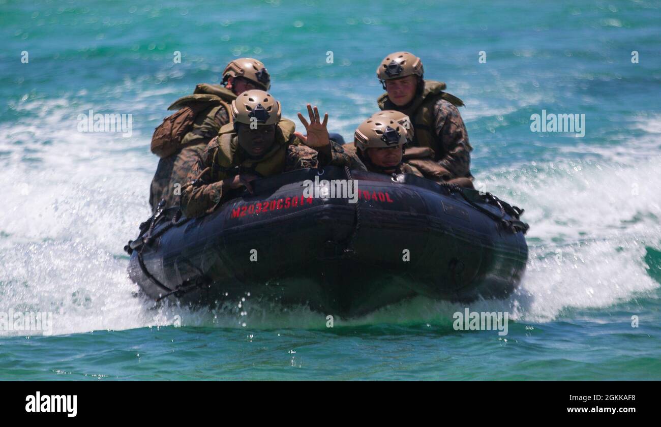U.S. Marines with India Company, Battalion Landing Team, 3rd Battalion ...