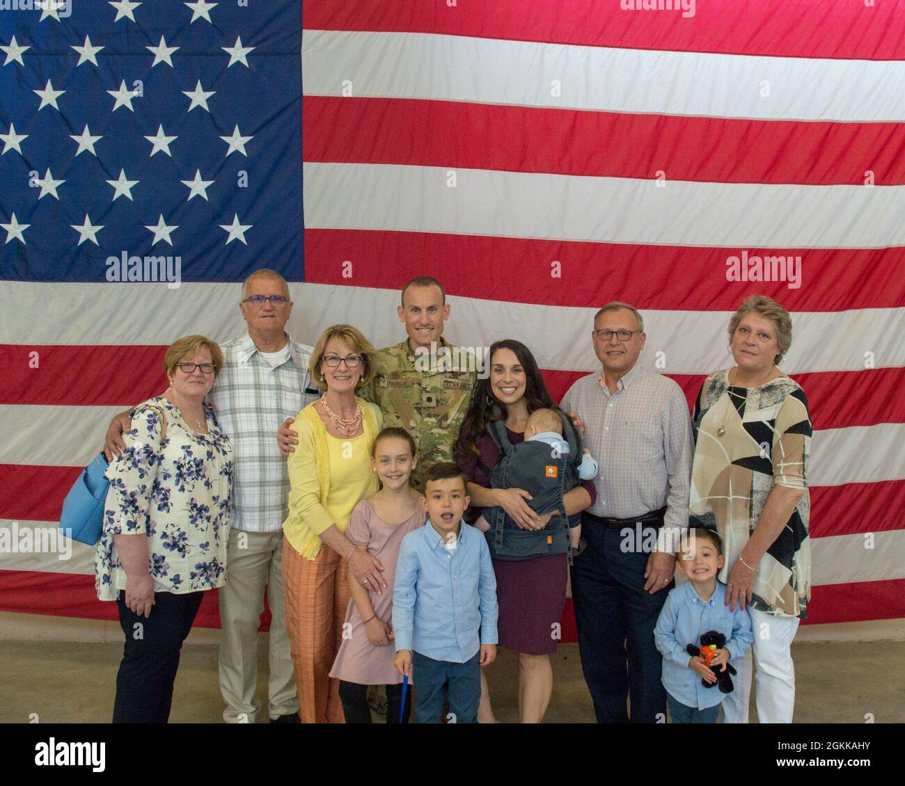Lt. Col. Coningsby Burdon and his family celebrate his assumption of ...