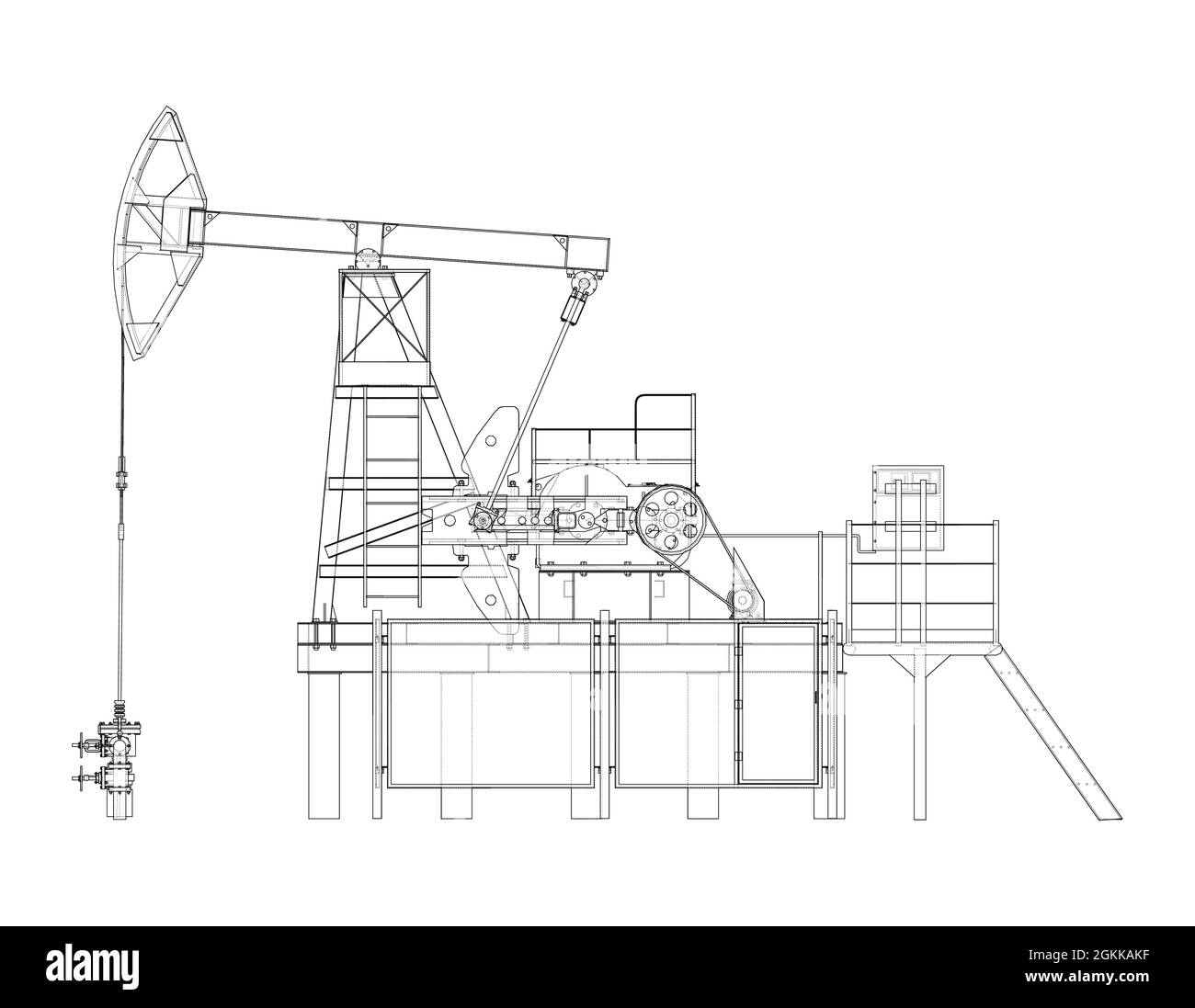 Industrial equipment for oil extraction. Vector Stock Vector Image ...