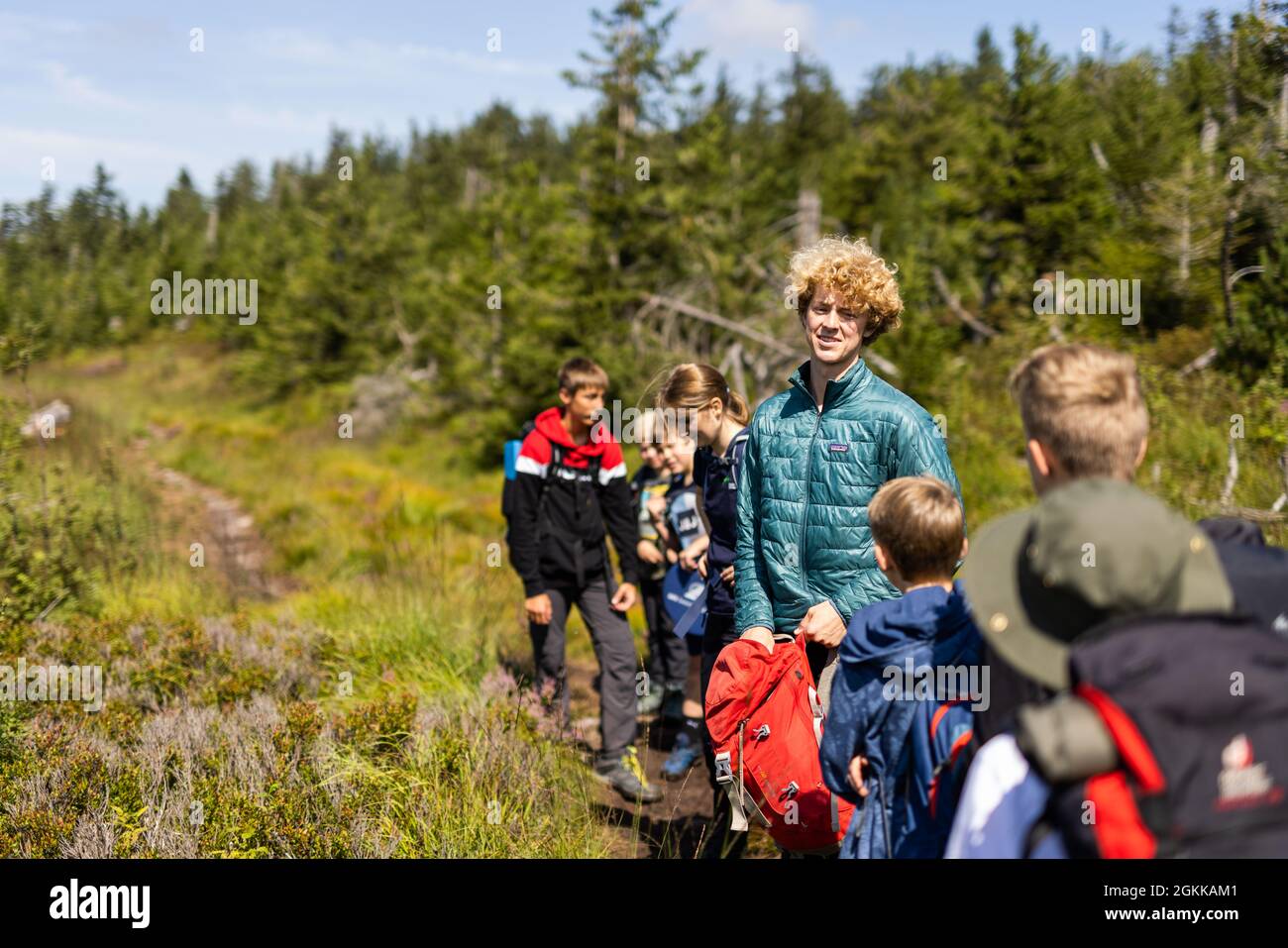 Baiersbronn, Germany. 25th Aug, 2021. Ranger Nicolas Ebert (m) stands ...