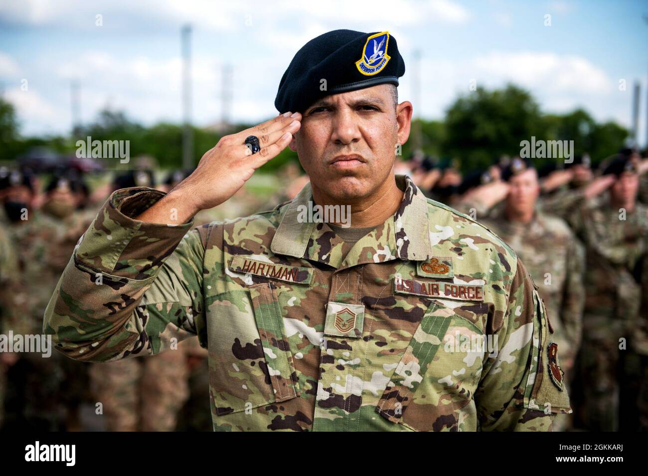 U.S. Air Force Senior Master Sgt. David Hartman, 502nd Security Forces ...