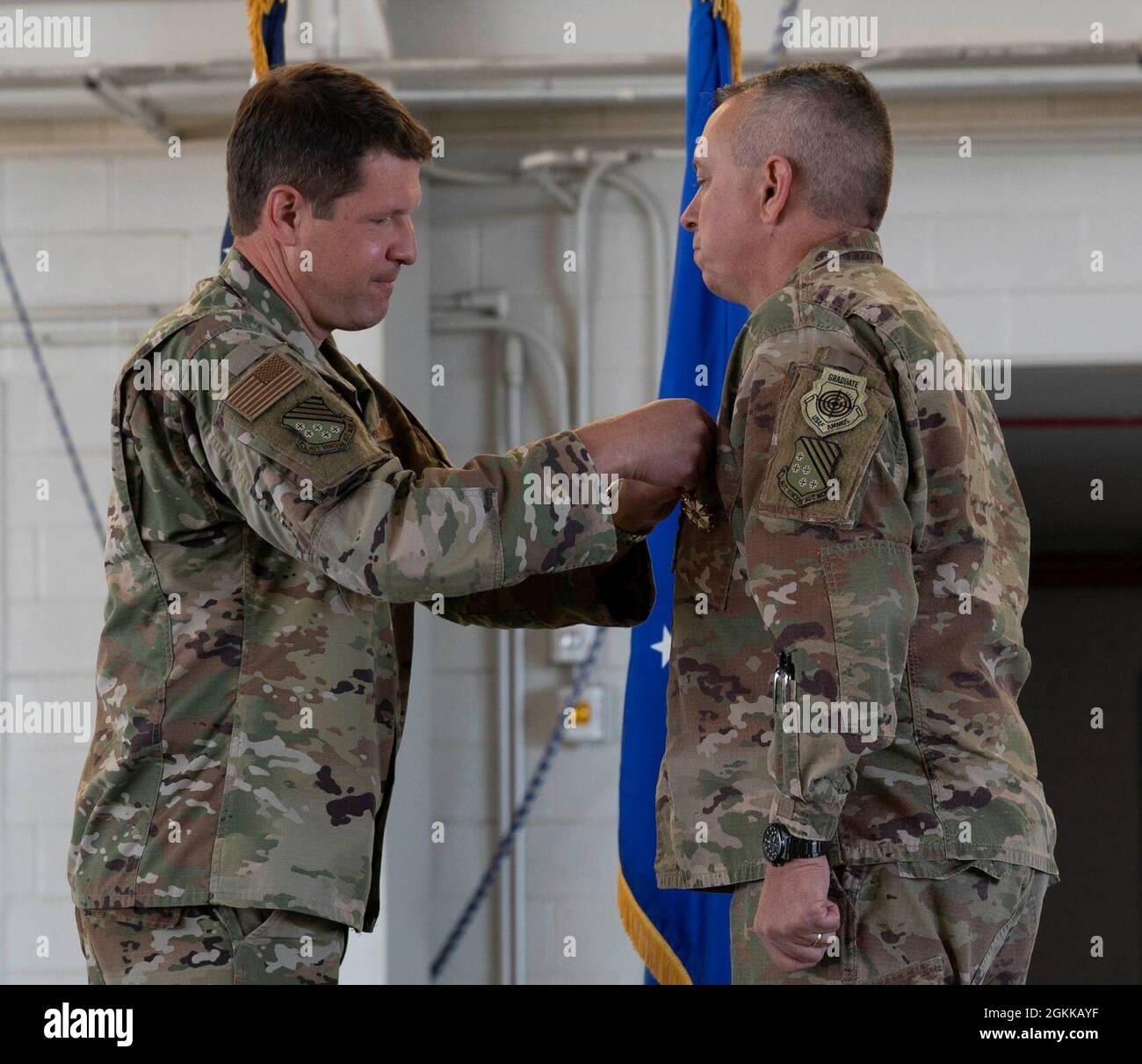 U.S. Air Force Col. David R. Lopez, 1st Fighter Wing commander, pins ...