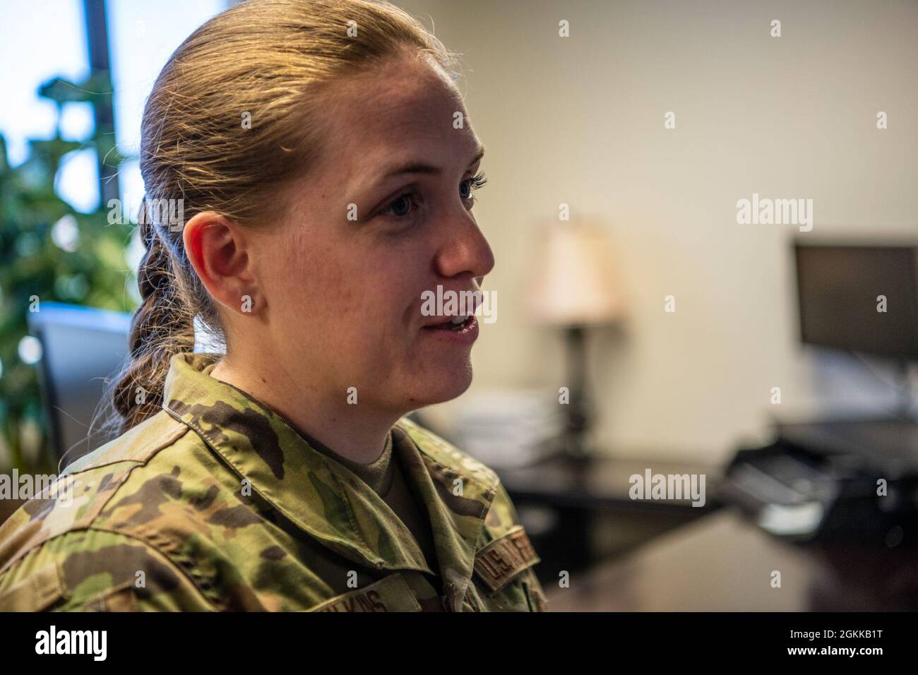 U.S. Air Force Capt. Annie Wilkins, 60th Air Mobility Wing Staff Judge ...
