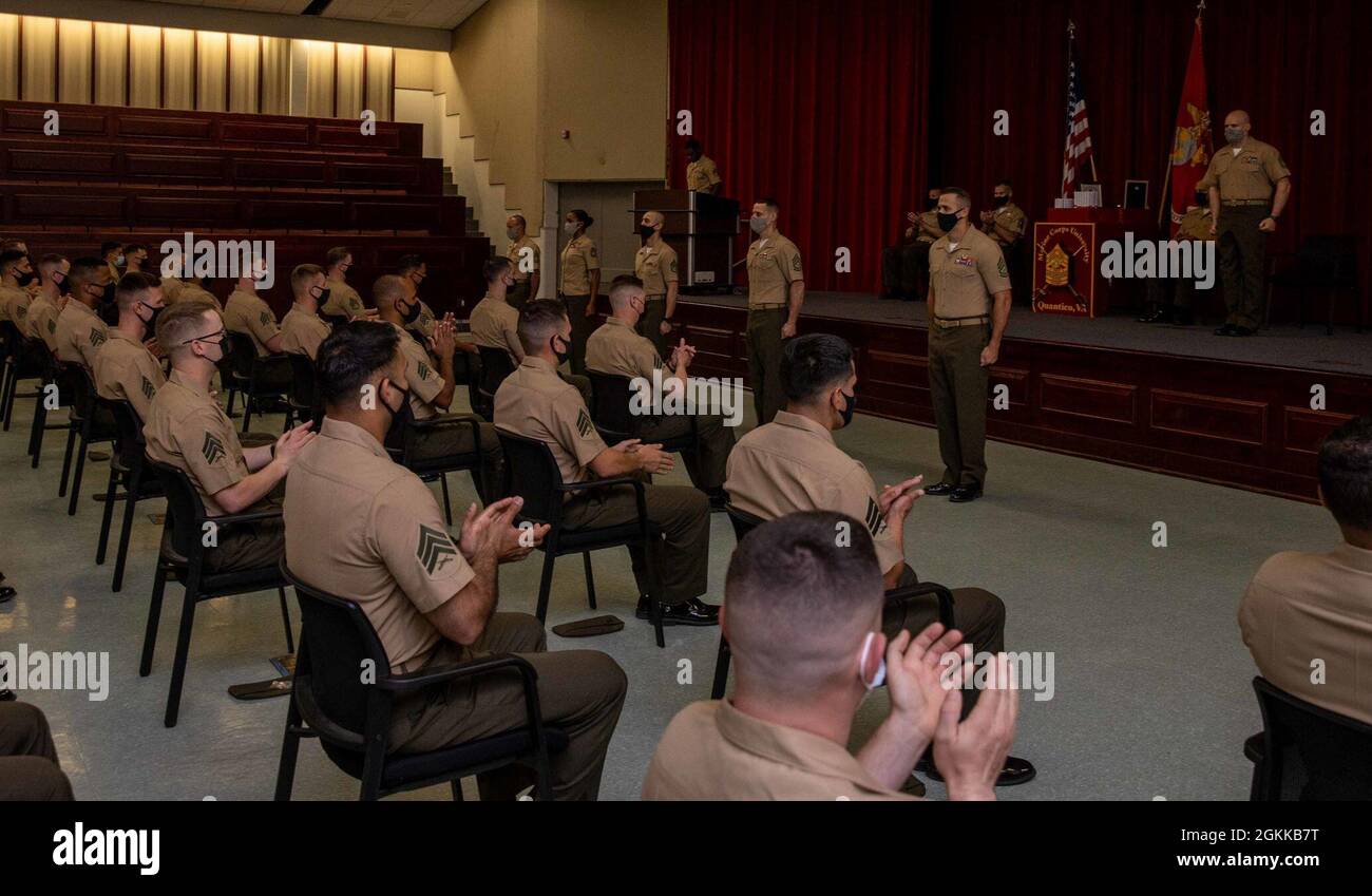 Instructors of Career School R2-21 stand at attention while being ...