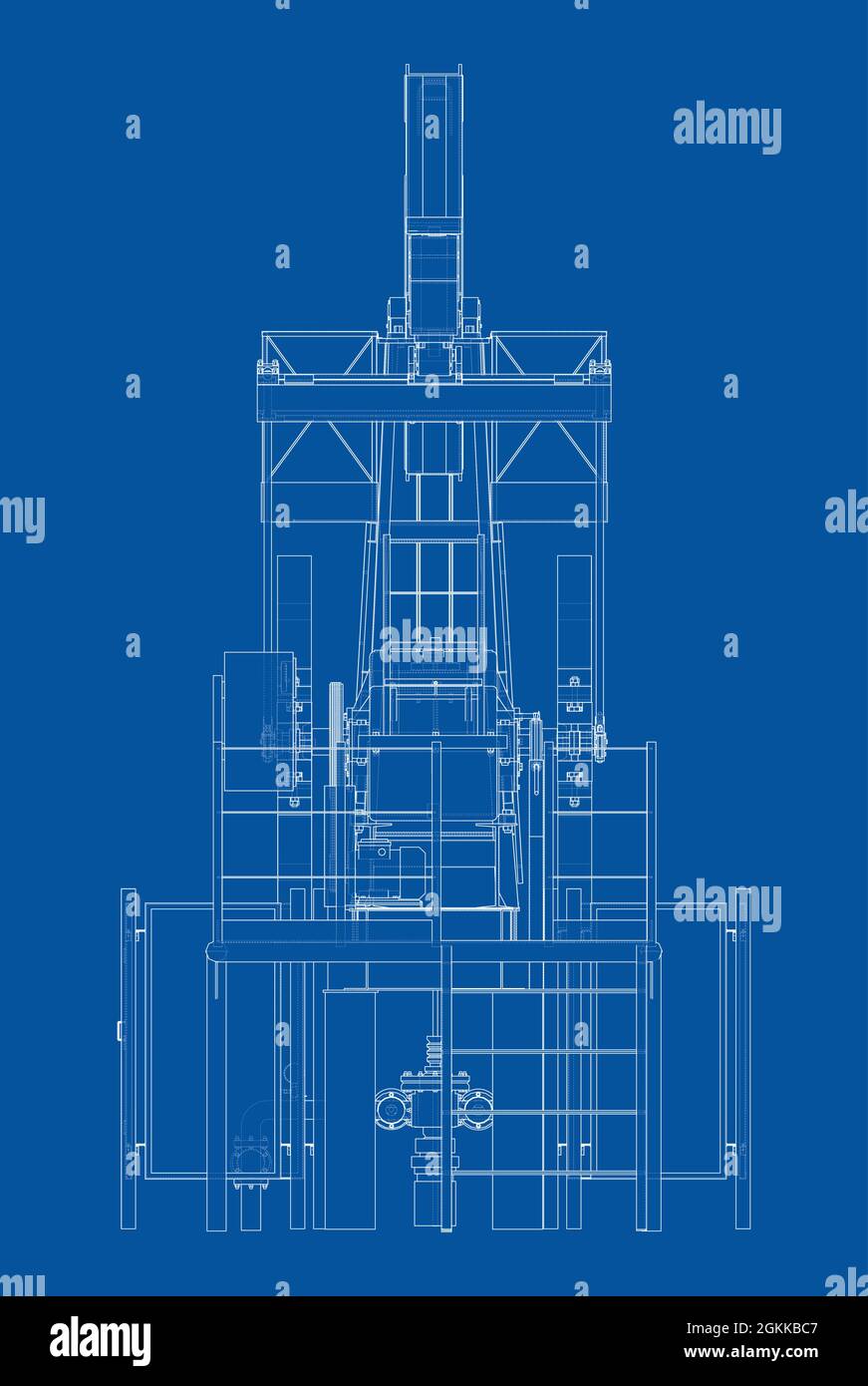 Industrial equipment for oil extraction. Vector Stock Vector Image ...
