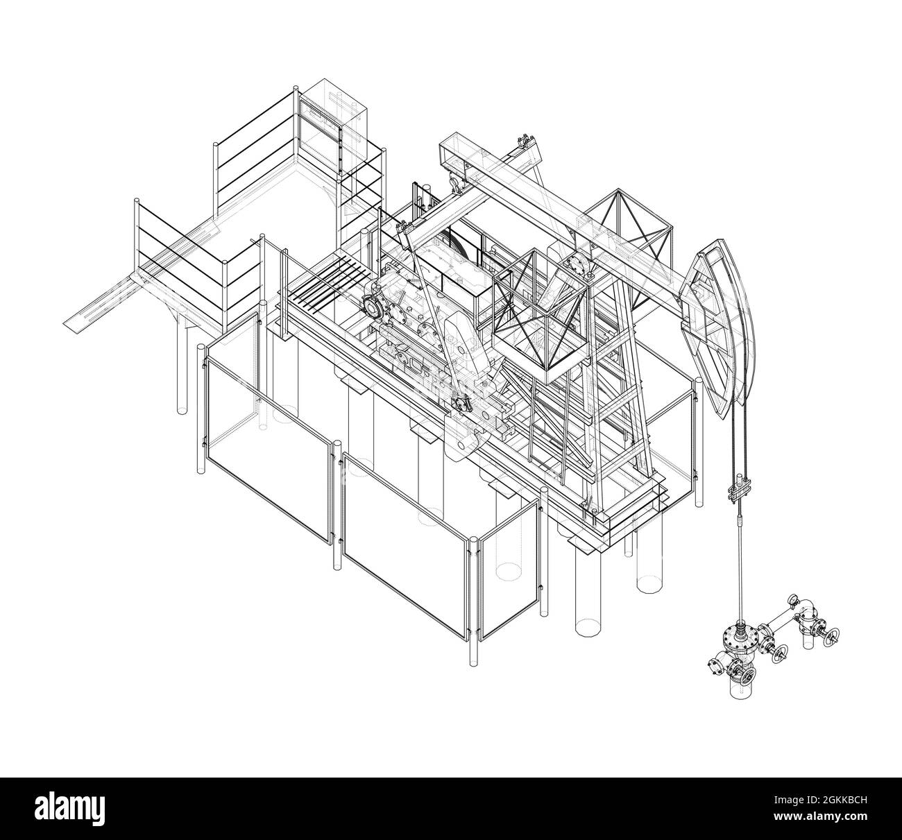 Industrial equipment for oil extraction. Vector Stock Vector Image ...
