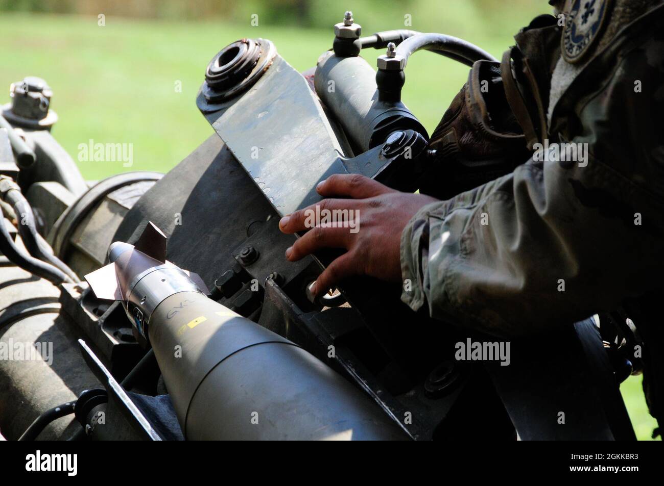 A Soldier assigned to Bravo Battery, 2d Cavalry Regiment, Field ...