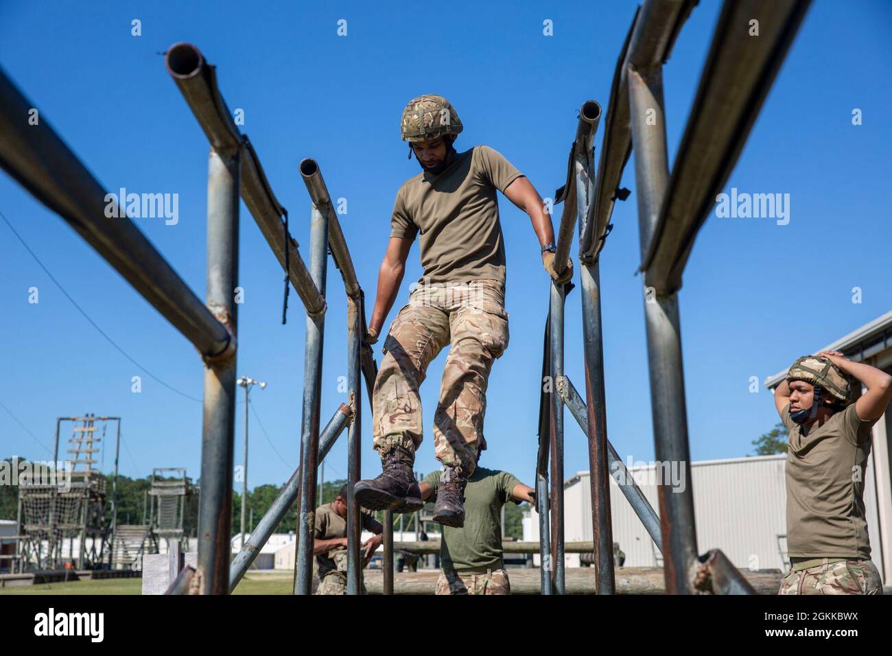 Royal Bermuda Soldier Pvt. Taye Fishington participates in the Camp ...
