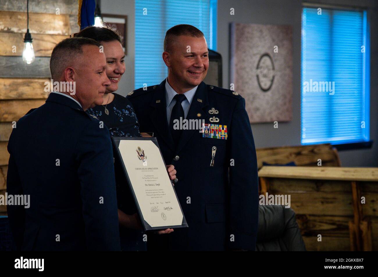 Lt. Col. Michael McConnell, right, Air Force Global Strike Command ...