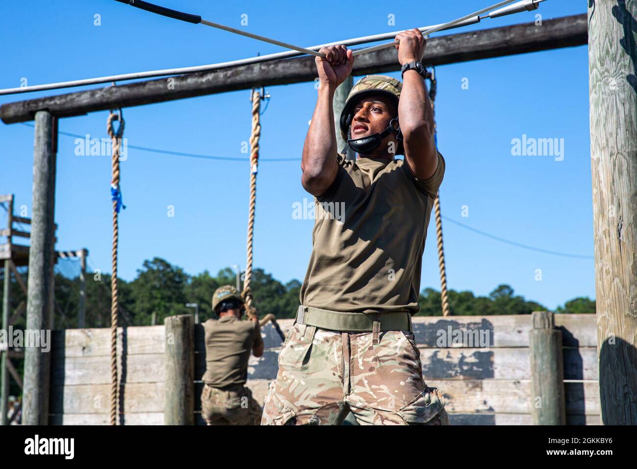 Royal Bermuda Soldier Pvt. Micah Corea participates in the Camp Devil ...