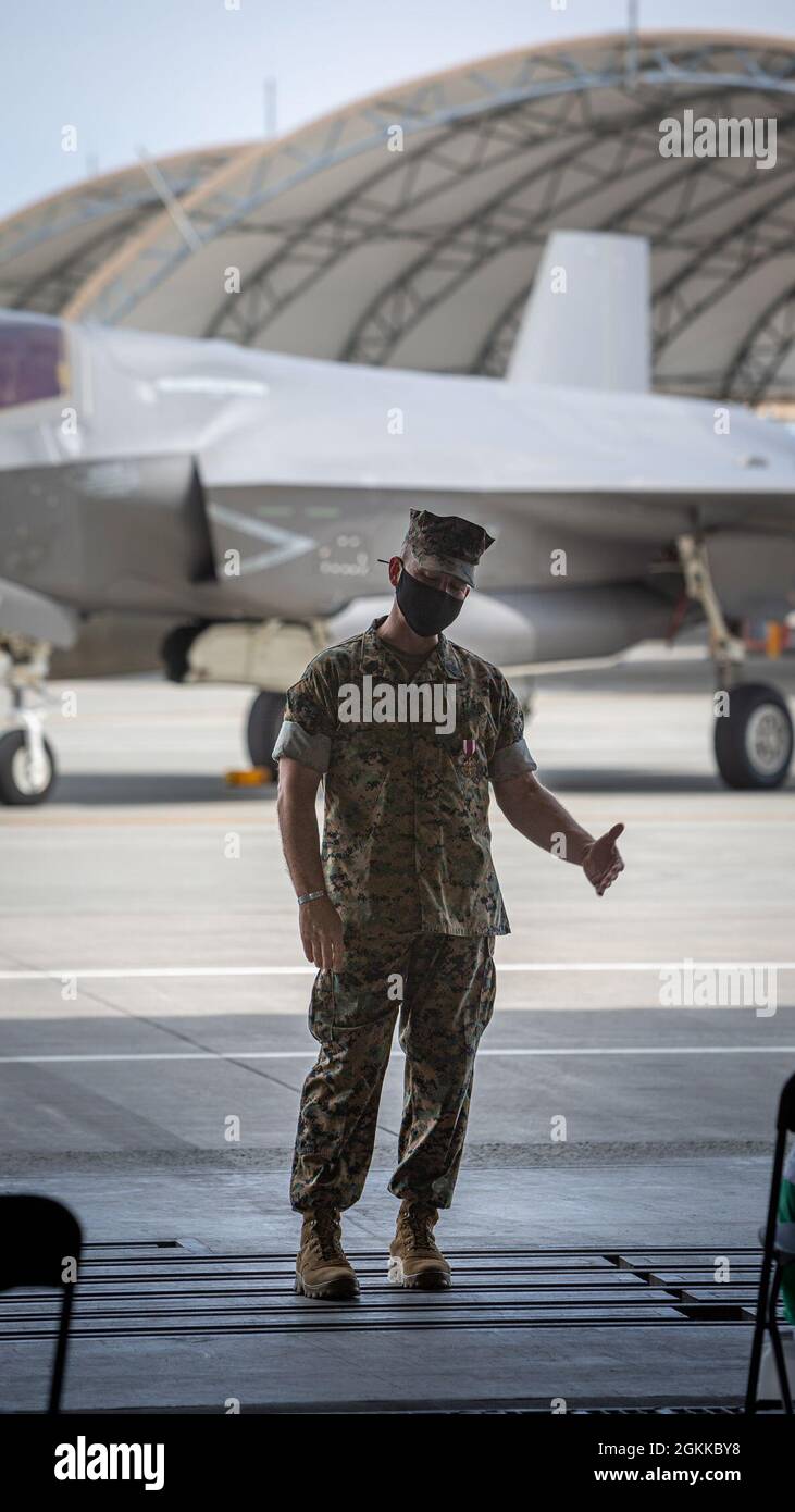 U.S. Marine Corps Sgt. Maj. Jared Game, outgoing sergeant major of ...
