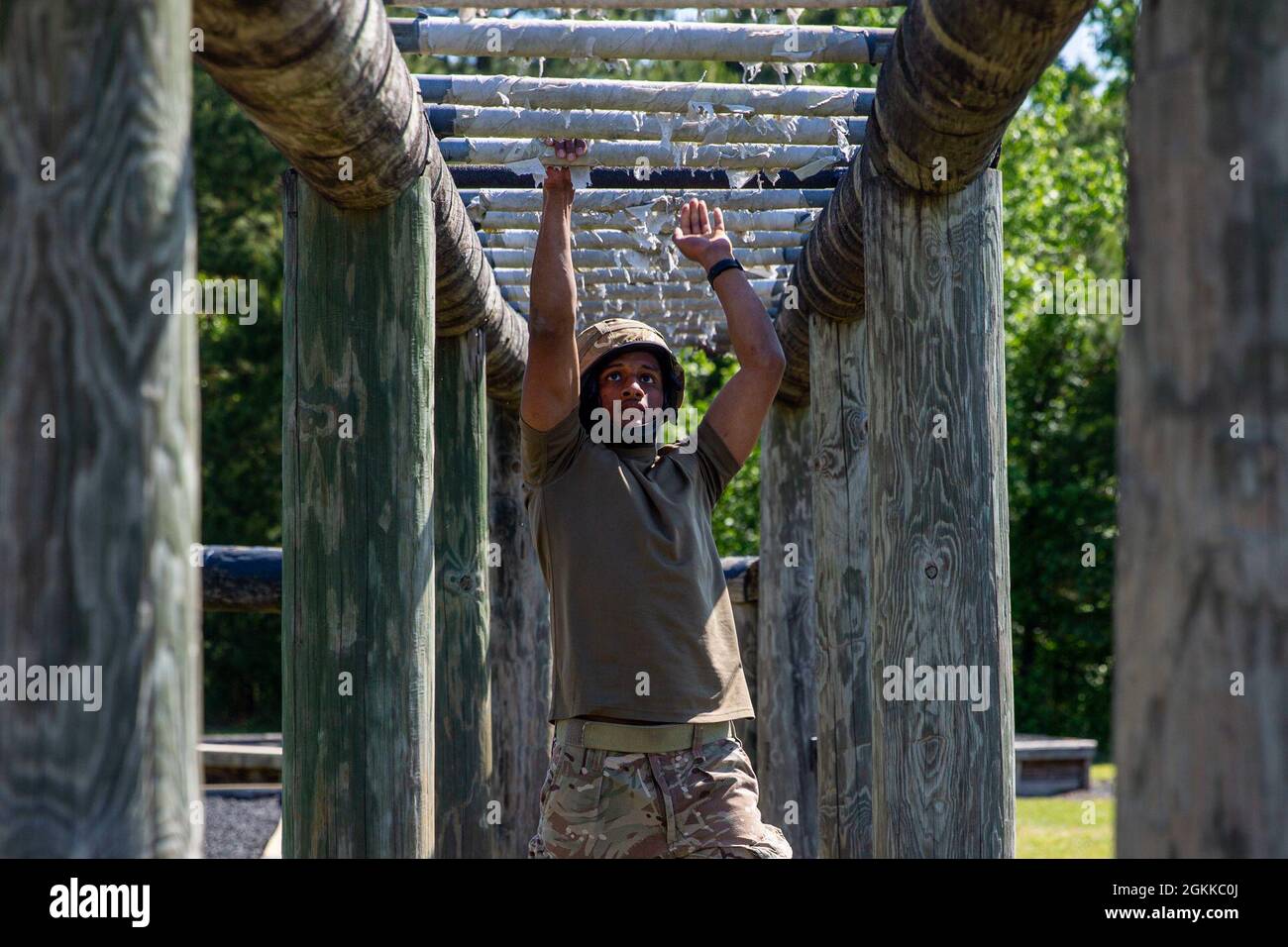 Royal Bermuda Soldier Pvt. Brian Philip participates in the Camp Devil ...