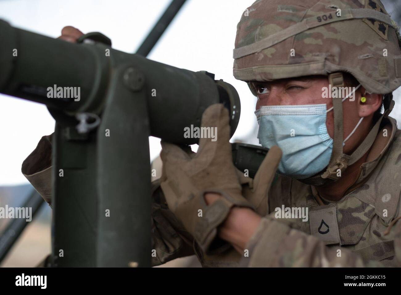 Pfc. Christopher Gill, a cannon crewmember assigned to Charlie Battery ...