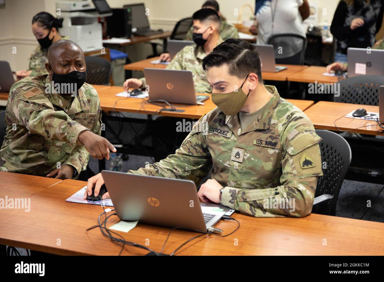 Soldiers share an on-screen moment on May 16, in the distributive ...