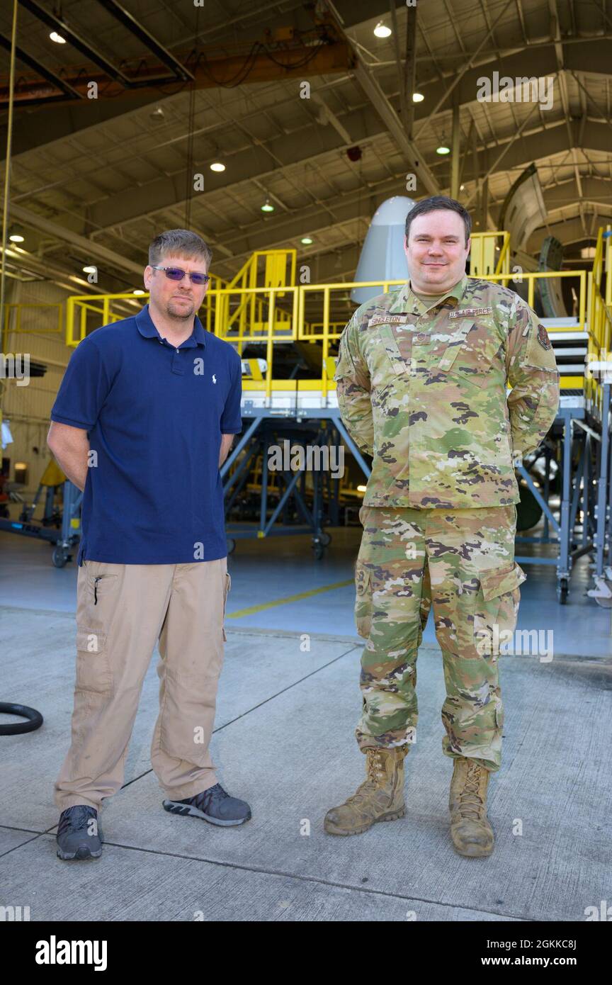 Nathan Giadrosich, left, an isochronal (ISO) maintenance technician and ...
