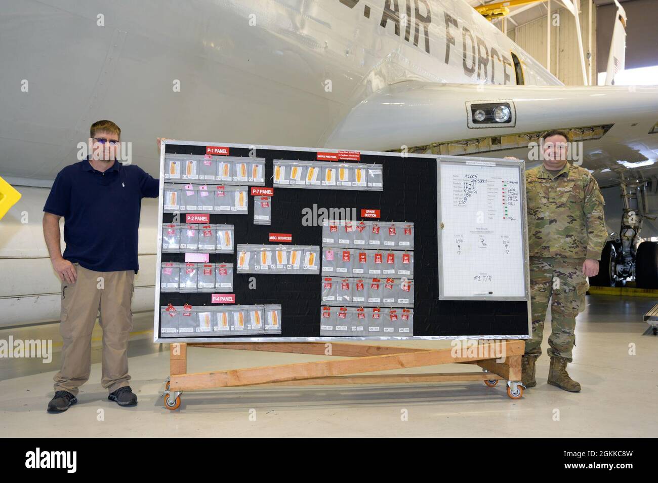 Nathan Giadrosich, left, an isochronal (ISO) maintenance technician and ...