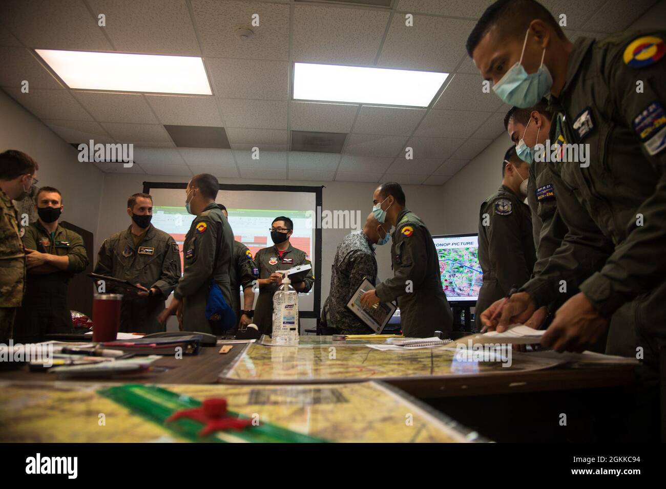 Colombian Air Force Red Flag-Rescue mission planners discuss upcoming ...